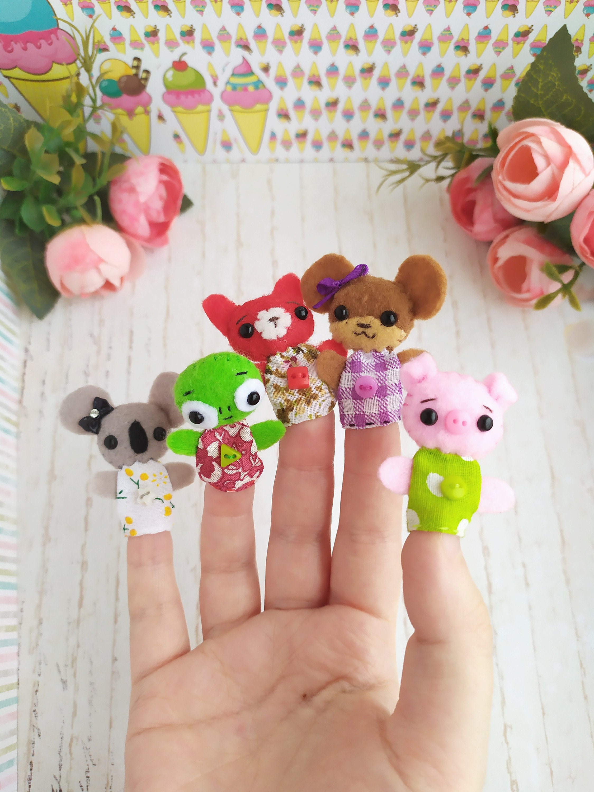 Handmade DIY PDF PATTERN of Mini Finger Puppets Toys Made From - Etsy