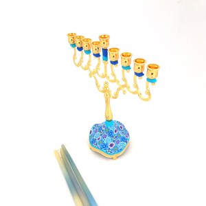 Hanukkah, Menorah, Judaica, Polymer Clay Gifts, Jewish Wedding Gift ...