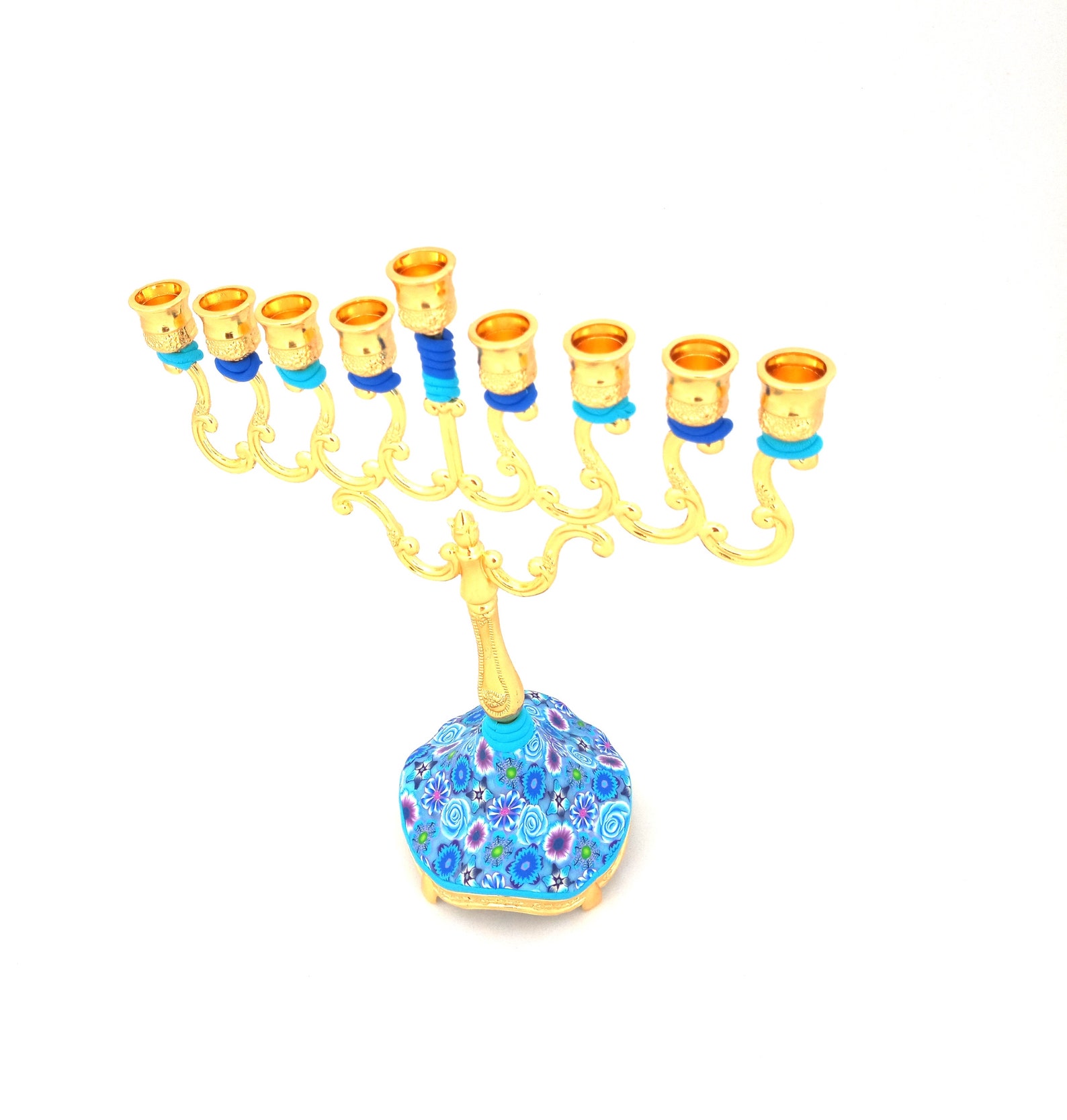Hanukkah, Menorah, Judaica, Polymer Clay Gifts, Jewish Wedding Gift ...