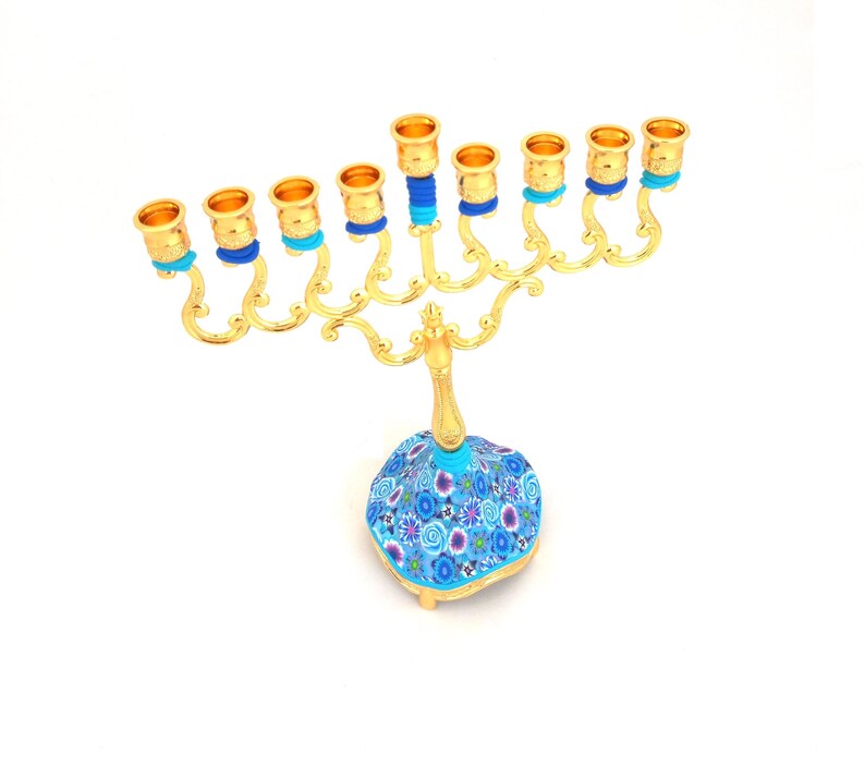 Hanukkah Menorah Judaica Polymer Clay Gifts Jewish Wedding - Etsy