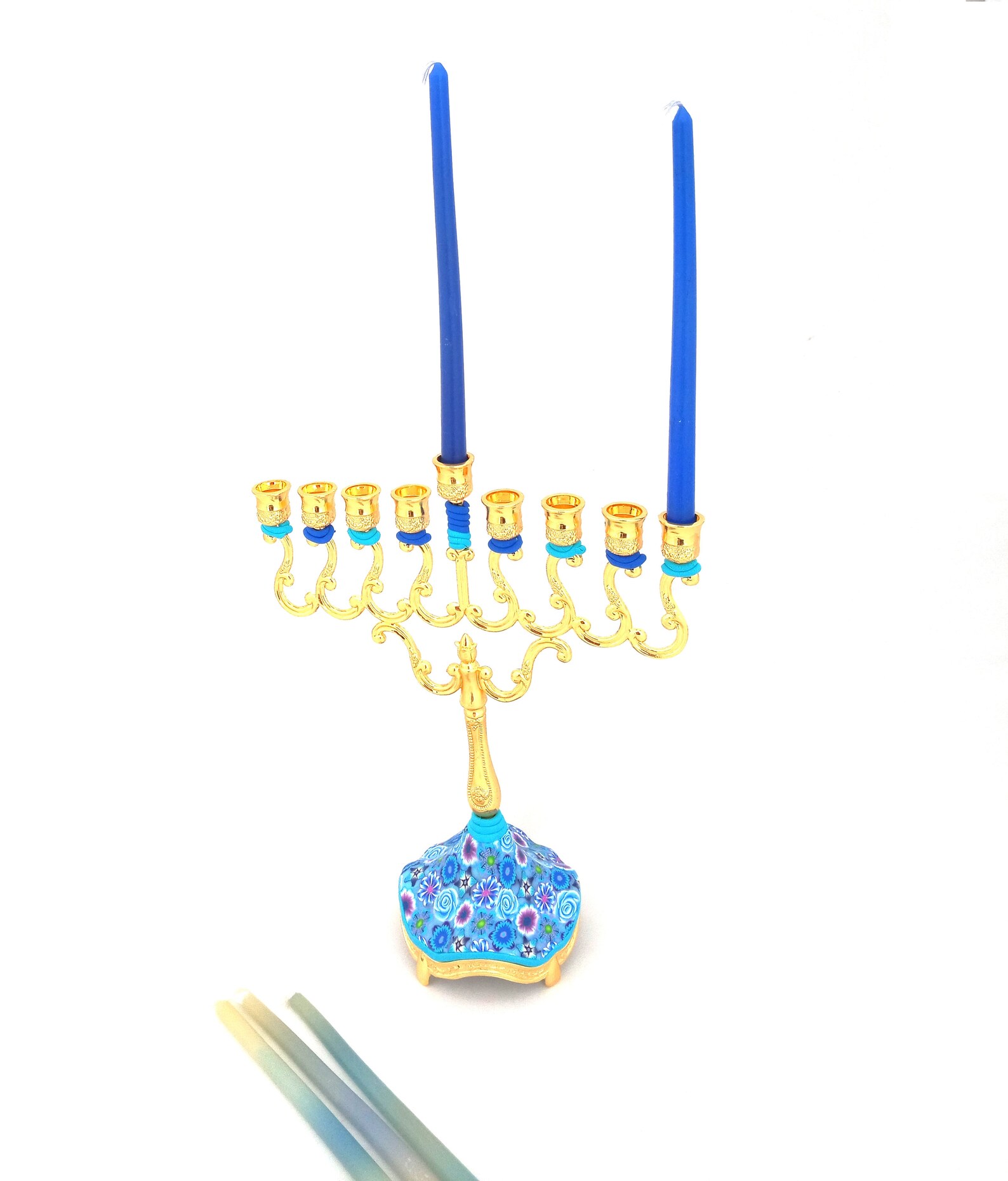 Hanukkah Menorah Judaica Polymer Clay Gifts Jewish Wedding - Etsy