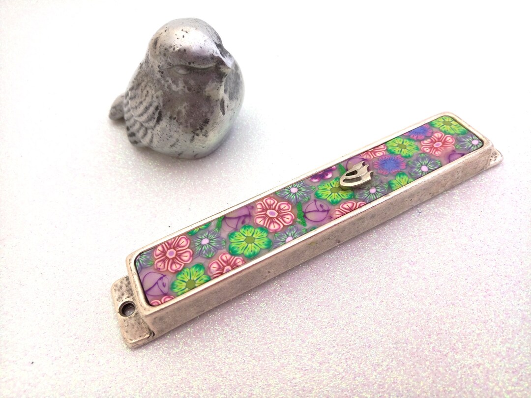 Modern Flower Mezuzah With Scroll Option Jewish Housewarming & Wedding ... Modern Flower Mezuzah With Scroll Option Jewish Housewarming & Wedding ...