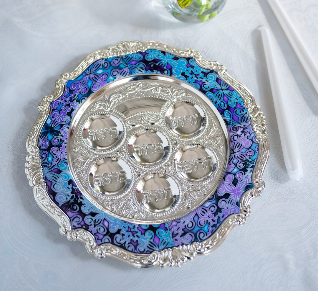 Passover Plate, Pesach Plate, Passover Seder Table, Stainless Steel ...