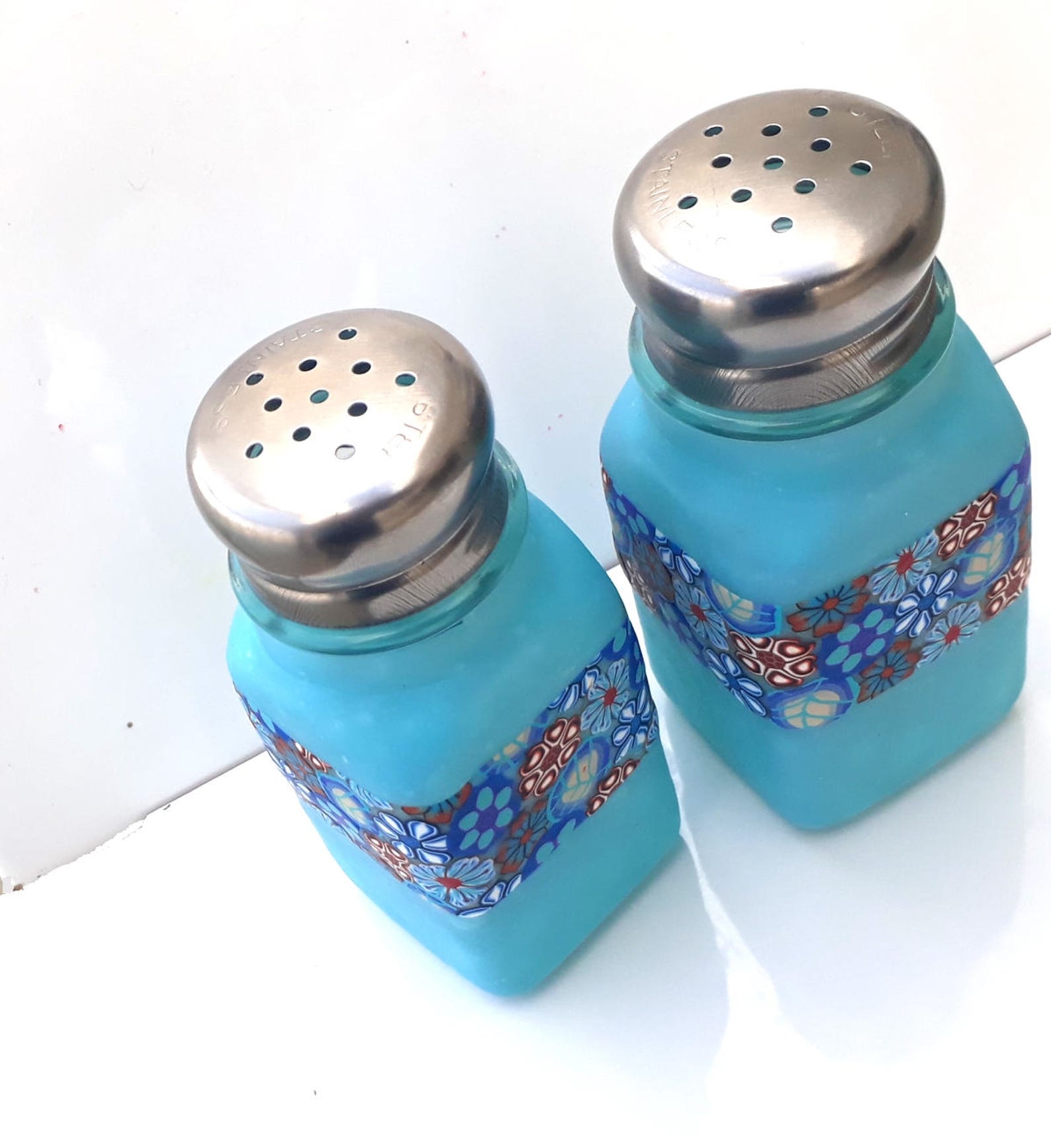 Salt Pepper Shakers, Hostess Gift, Decorative Kitchen, Polymer Clay ...