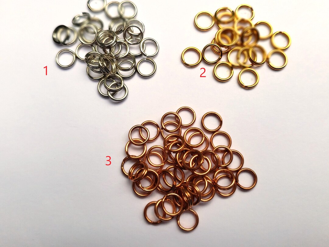 Split Rings 6mm Silver Plate Yellow Copper Plate - Etsy