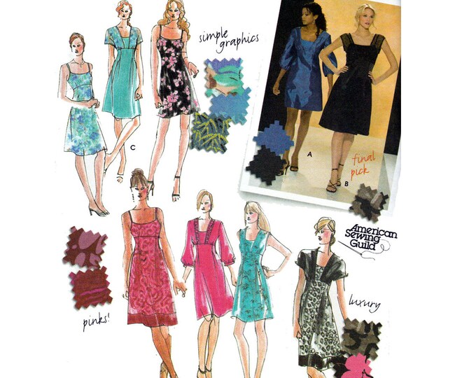 Women's Empire Waist Dress Sewing Pattern in Two Lengths With Bodice ...