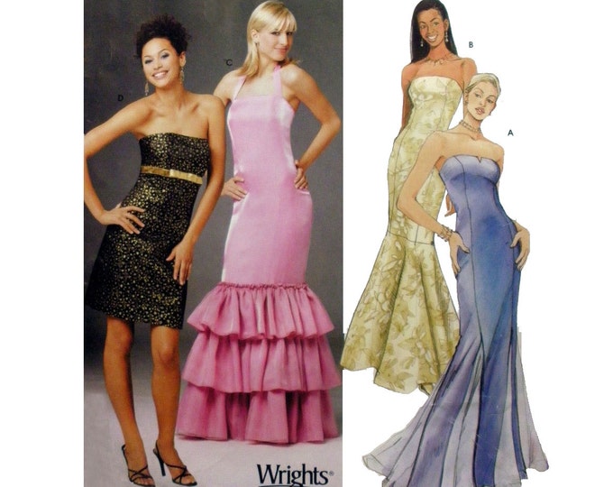 Special Occasion Formal Evening Dress in Two Lengths Sewing Pattern ...