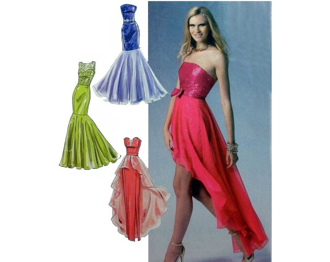 Formal Flounce Dress Sewing Pattern Prom Evening Wear - Etsy