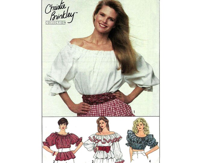 Boho Prairie Peasant Top Sewing Pattern off the Shoulder - Etsy