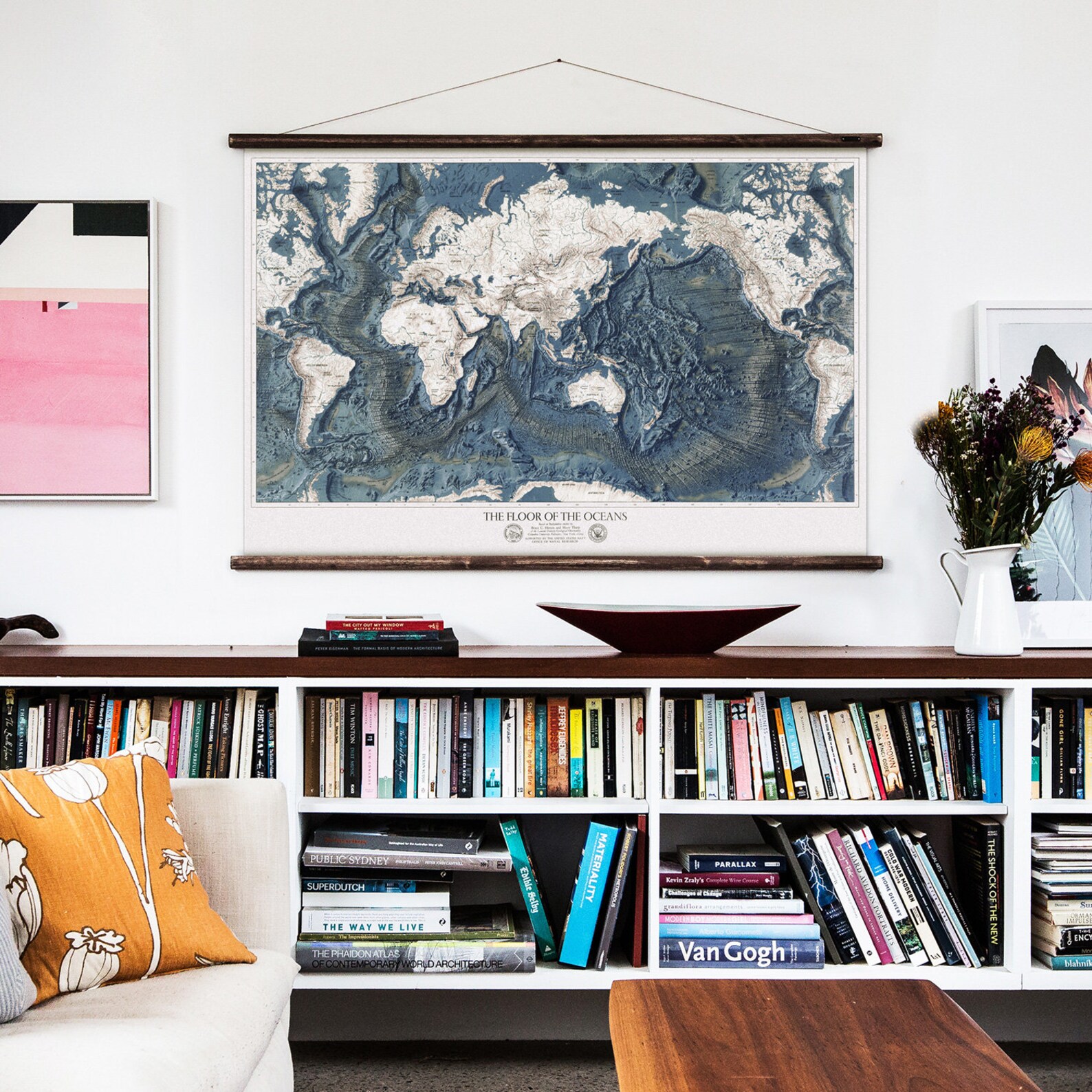 The World Relief - Pull Down Wall Map - Etsy