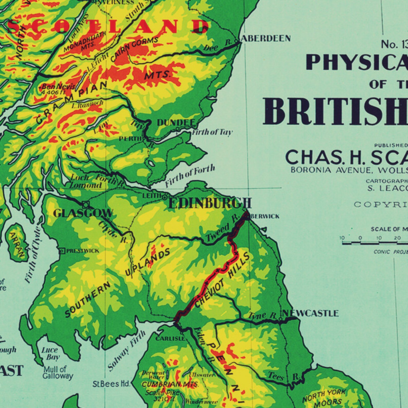 The British Isles - Pull Down Roll Map - Etsy