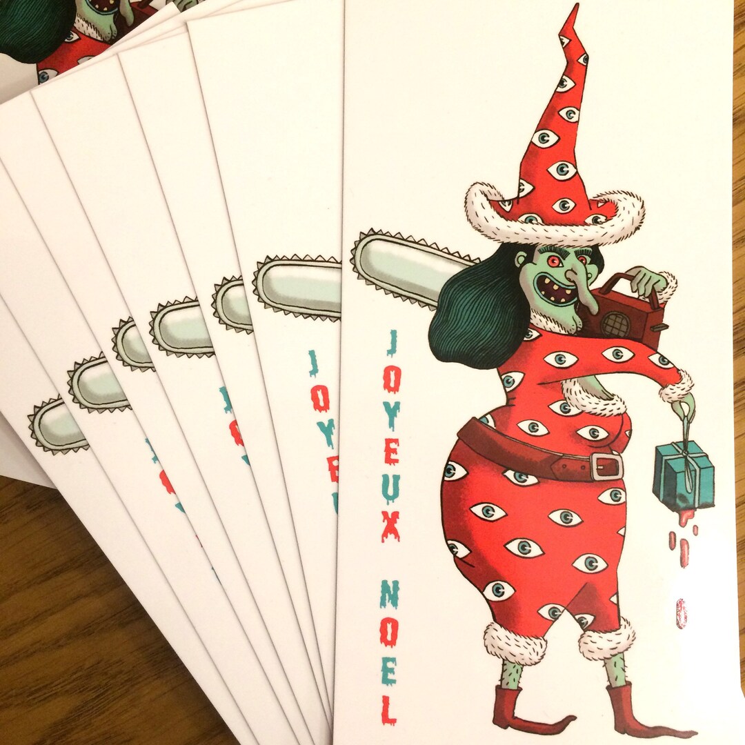 Christmas Card. Chainsaw - Etsy