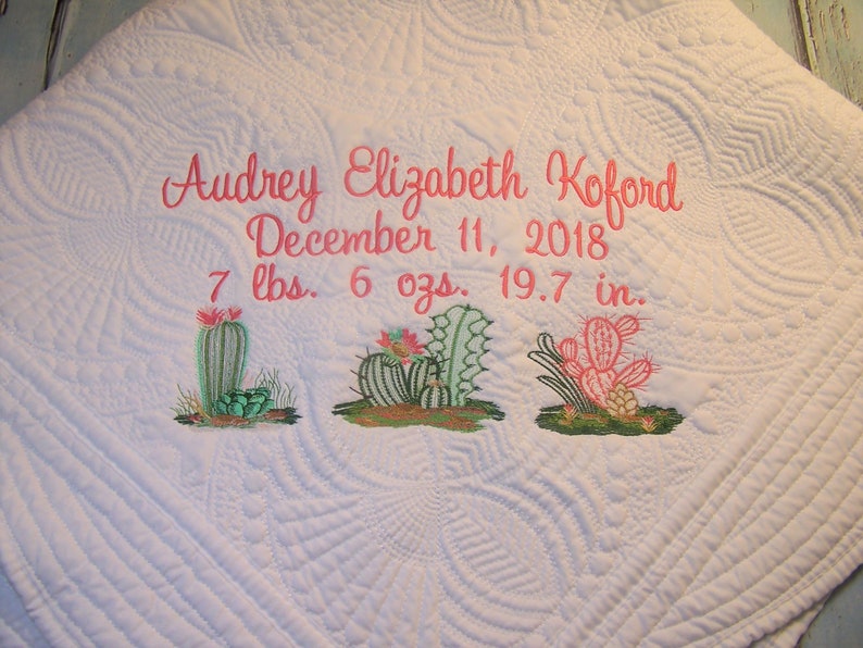 Personalized baby quilt Cactus Themed Blanket Quilt | Etsy