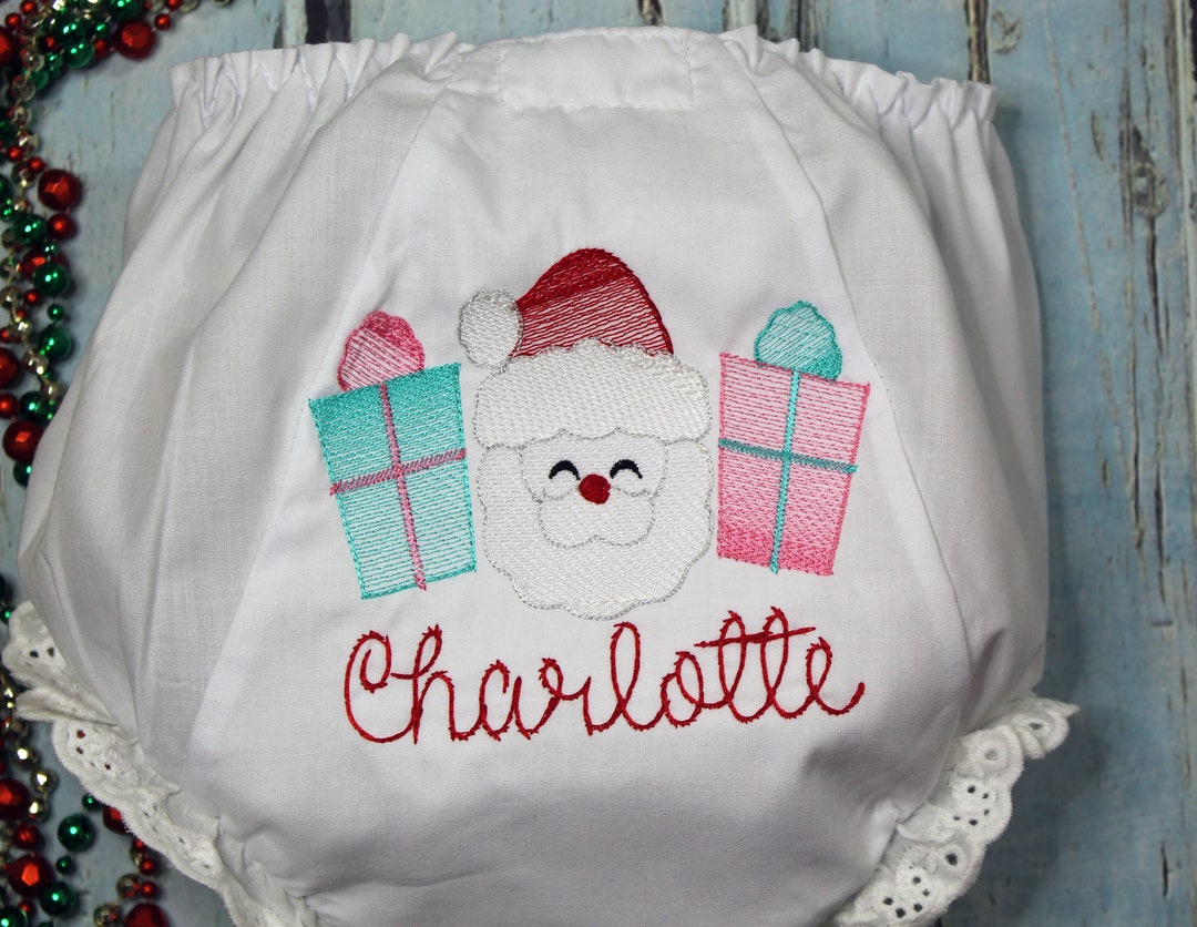 Christmas Diaper Cover, First Christmas Bloomers, 1st Christmas Diaper ...