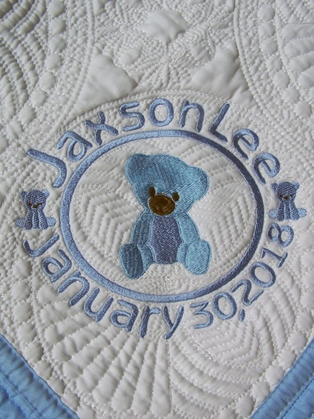 Personalized Heirloom Baby Quilt, Personalized Baby Girl Quilt ...