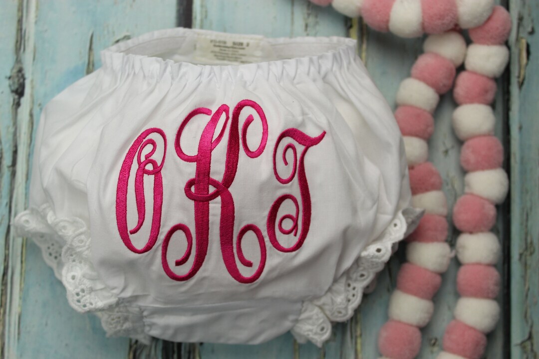 Personalized Baby Bloomers, Custom Monogram Baby Girl Bloomers, Baby ...