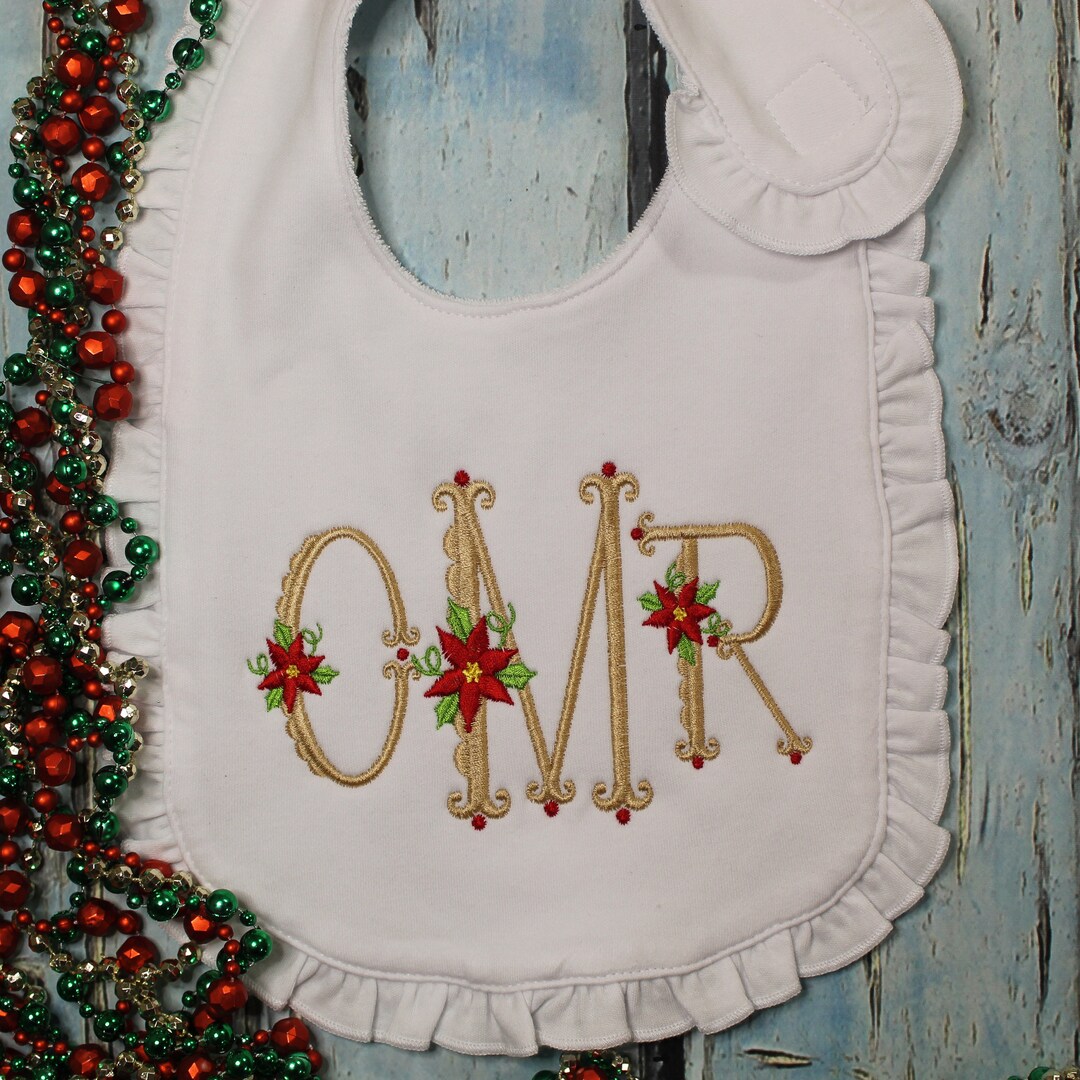 Christmas Baby Bib, First Christmas Bib, 1st Christmas, Christmas Bib ...