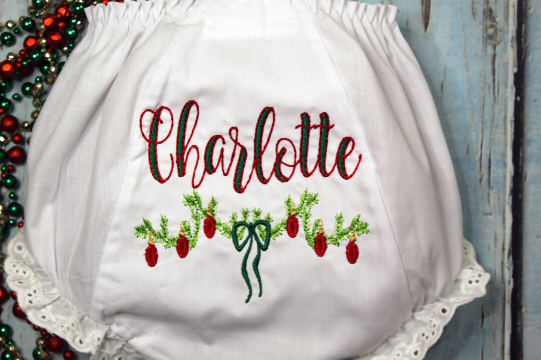 Christmas Diaper Cover, First Christmas Bloomers, 1st Christmas Diaper ...