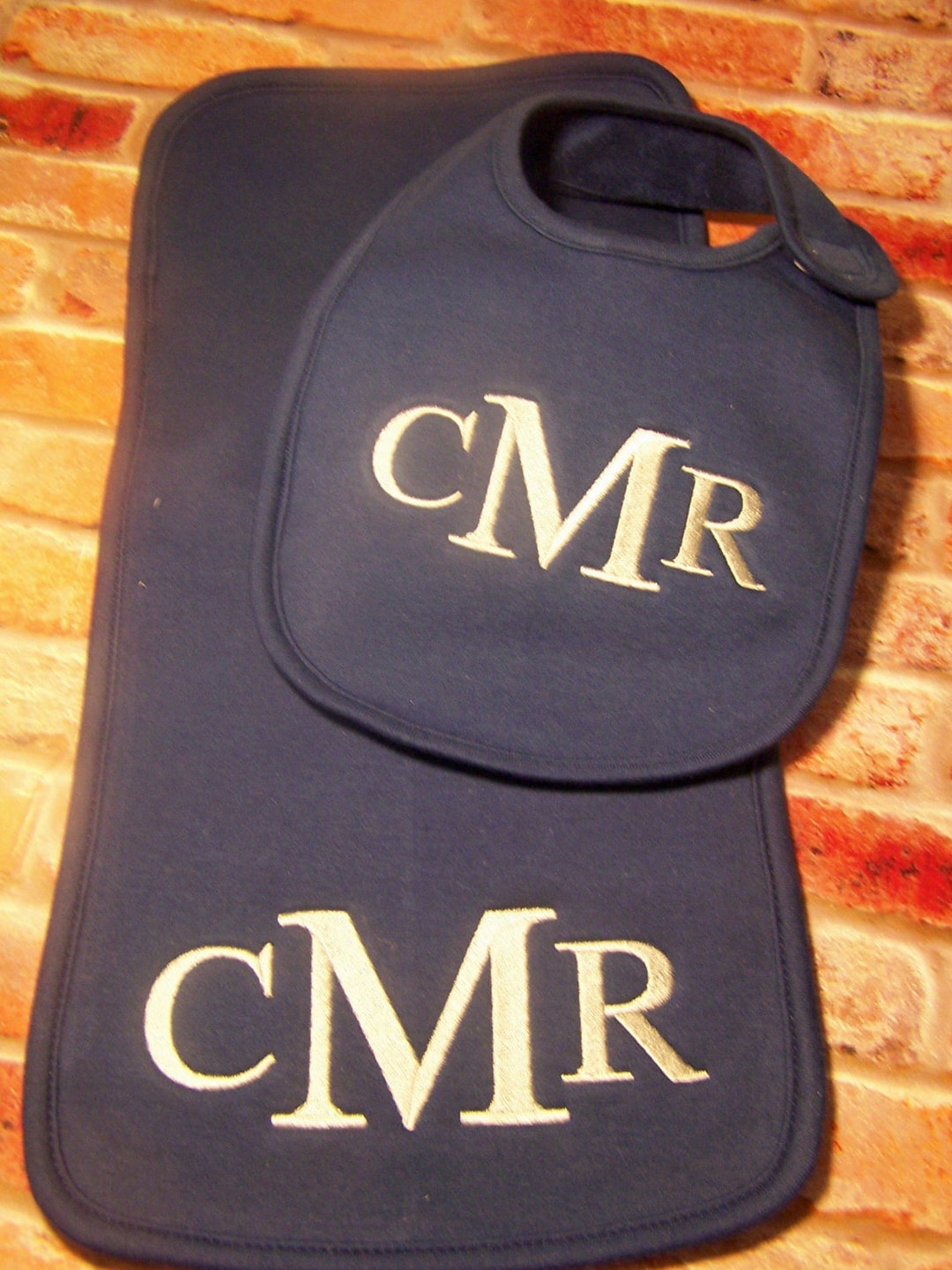 Dossard personnalisé Monogram Baby Boy/ tissu rotp Monogrammed dossard ...