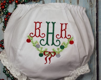 First Christmas Diaper Cover, First Christmas Bloomers, 1st Christmas ...