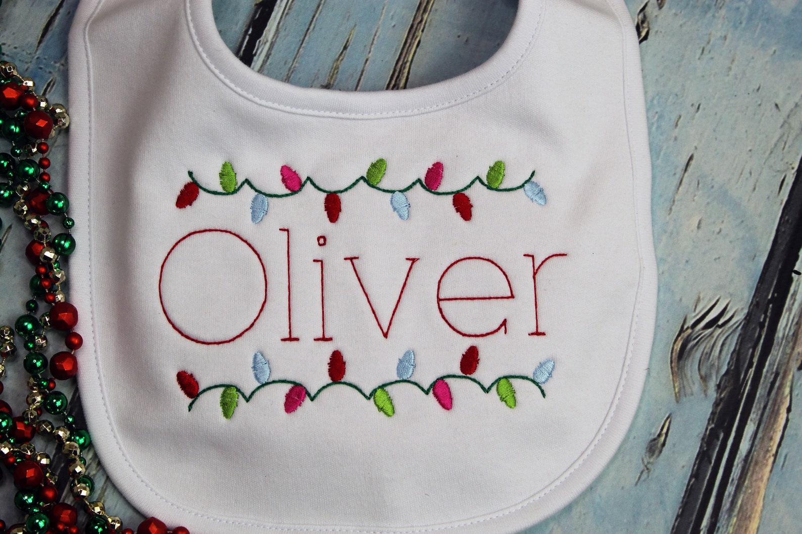 Christmas Baby Bib, First Christmas Bib, 1st Christmas, Christmas Bib ...