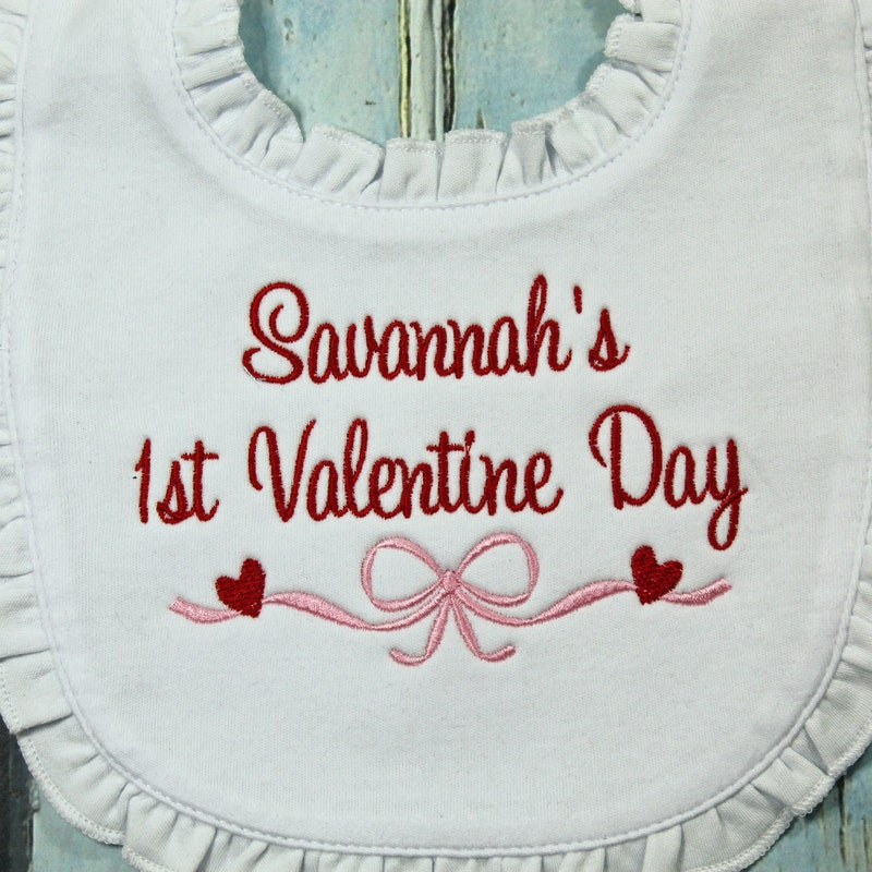 Valentines Ruffle Bib - Etsy