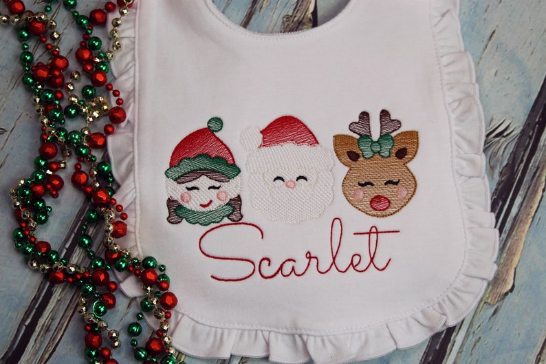 Christmas Baby Bib First Christmas Bib 1st Christmas - Etsy