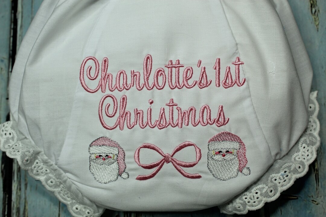 Christmas Diaper Cover, First Christmas Bloomers, 1st Christmas Diaper ...
