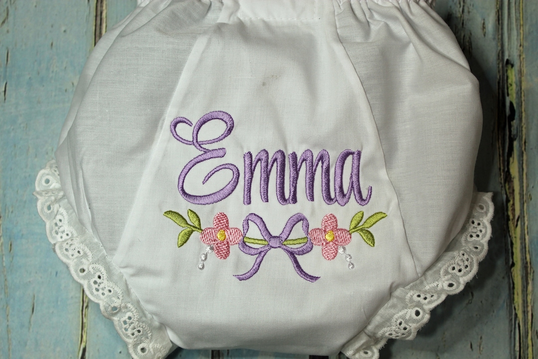 Personalized Baby Bloomers, Custom Monogram Baby Girl Bloomers, Baby ...