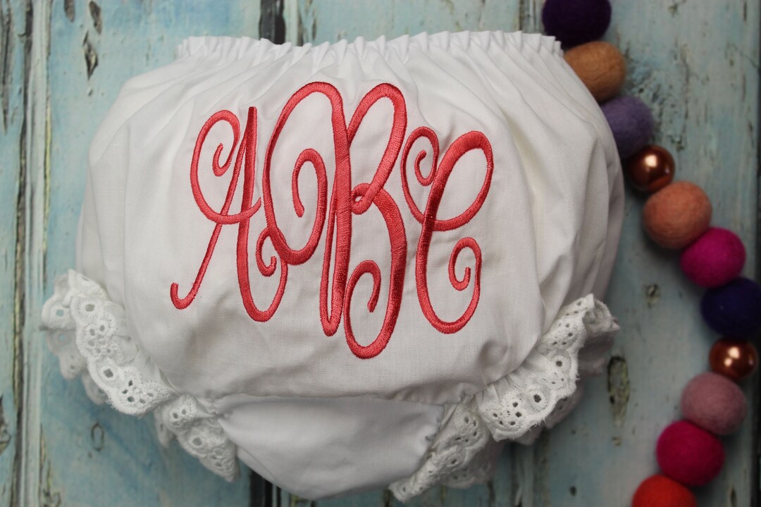Personalized Baby Bloomers, Custom Monogram Baby Girl Bloomers, Baby ...
