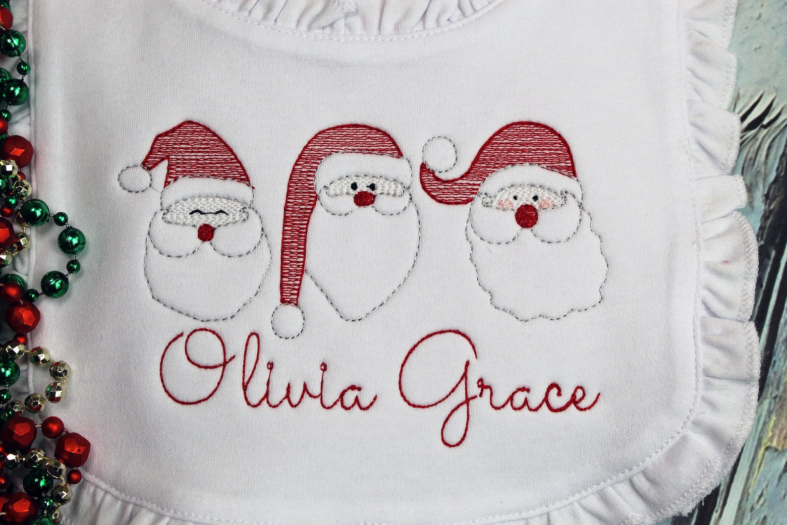 Christmas Baby Bib, First Christmas Bib, 1st Christmas, Christmas Bib ...