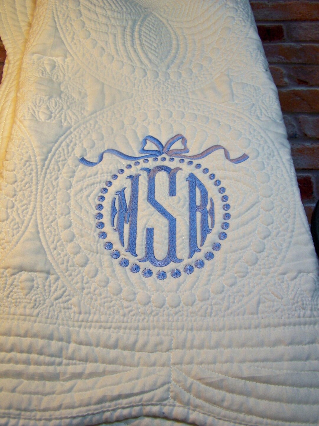 Monogrammed Baby Quilt, Personalized Baby Blanket, Personalized Baby ...