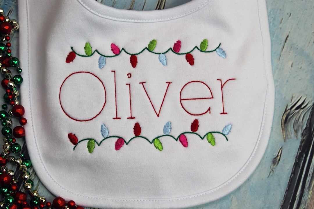Christmas Baby Bib, First Christmas Bib, 1st Christmas, Christmas Bib ...