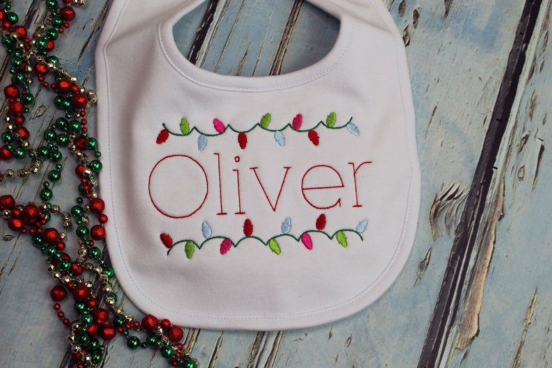 Christmas Baby Bib, First Christmas Bib, 1st Christmas, Christmas Bib ...
