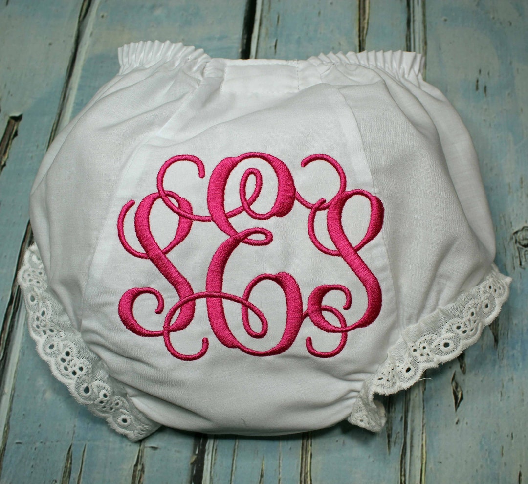 Personalized Baby Bloomers, Custom Monogram Baby Girl Bloomers, Baby ...