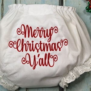 Christmas Diaper Cover, First Christmas Bloomers, 1st Christmas Diaper ...