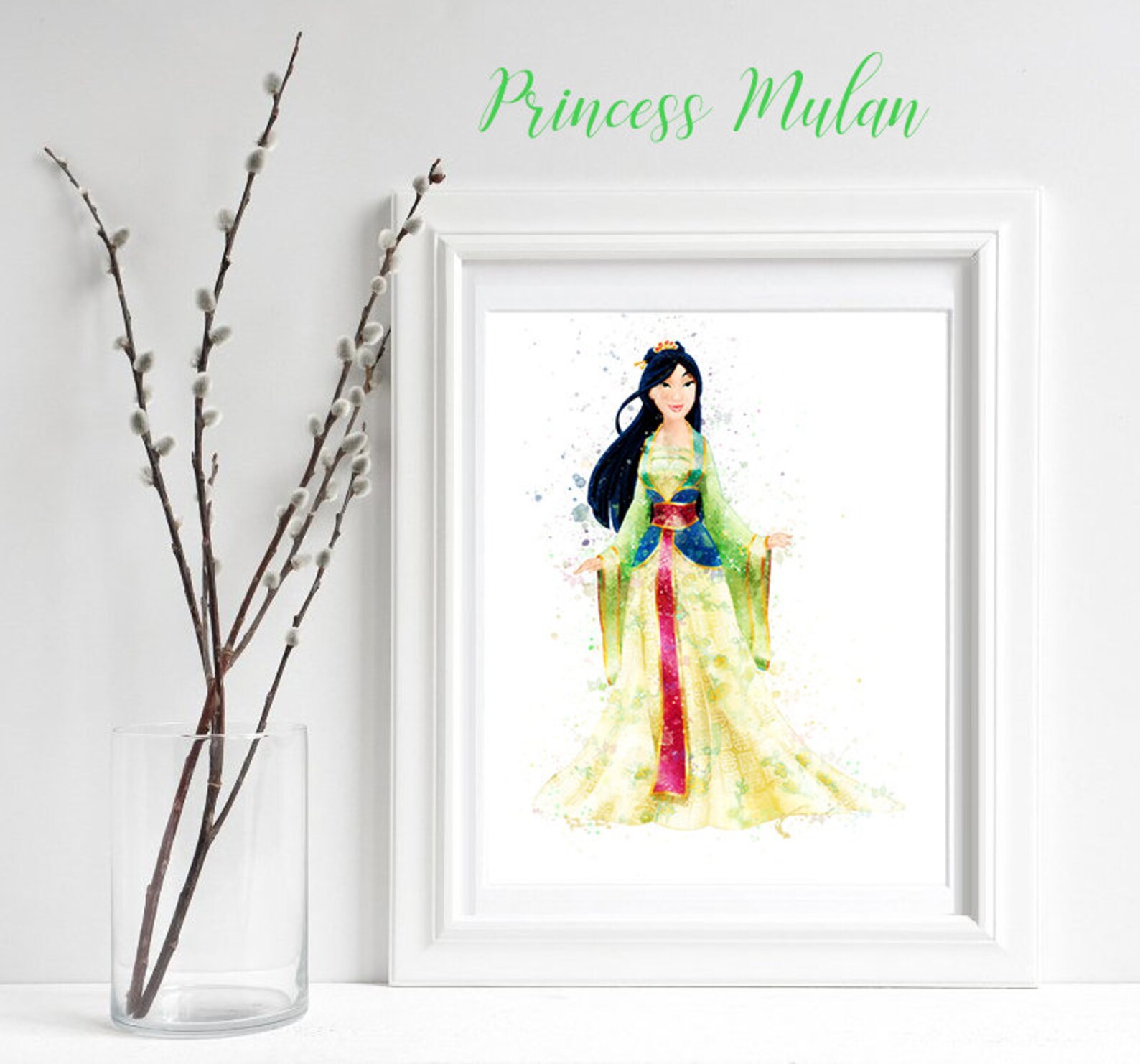 MULAN PRINT, Princess Mulan, Mulan Poster Princess, Mulan Watercolor ...