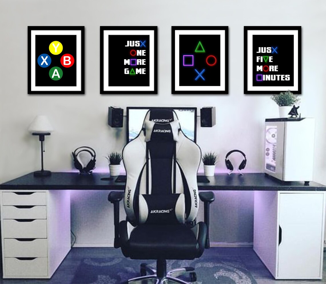 Gaming Wall Art Set of 4 Gaming Prints Set Video Game Print - Etsy