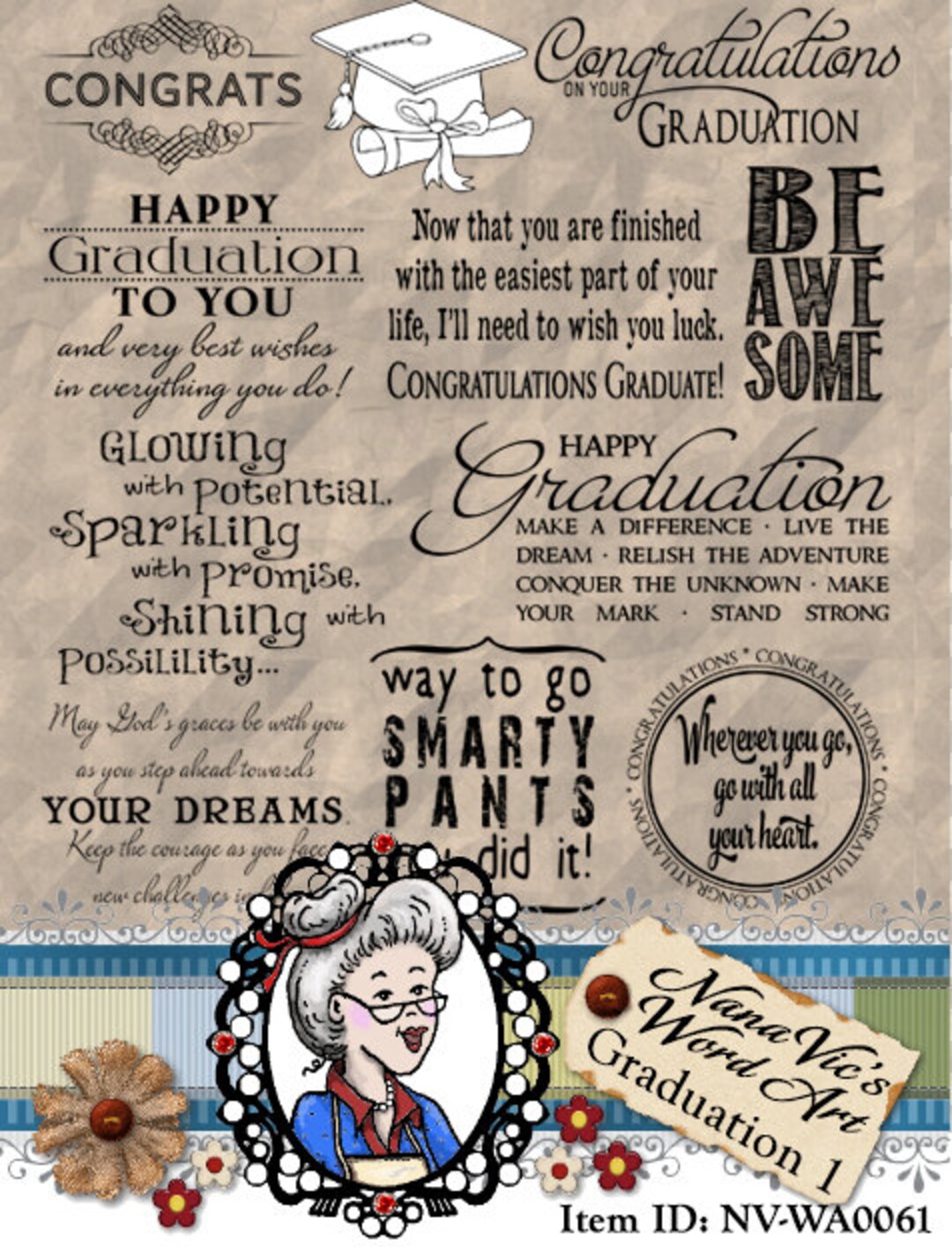 Graduation 1, Word Art, Sentiments, Photography Overlays, Digital ...