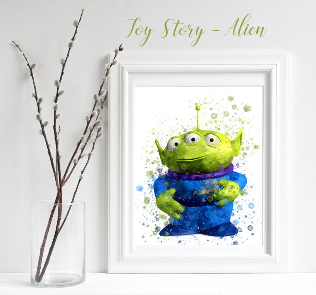 Toy Story Nursery Print Alien, Toy Story Decor Prints, Watercolor Art ...