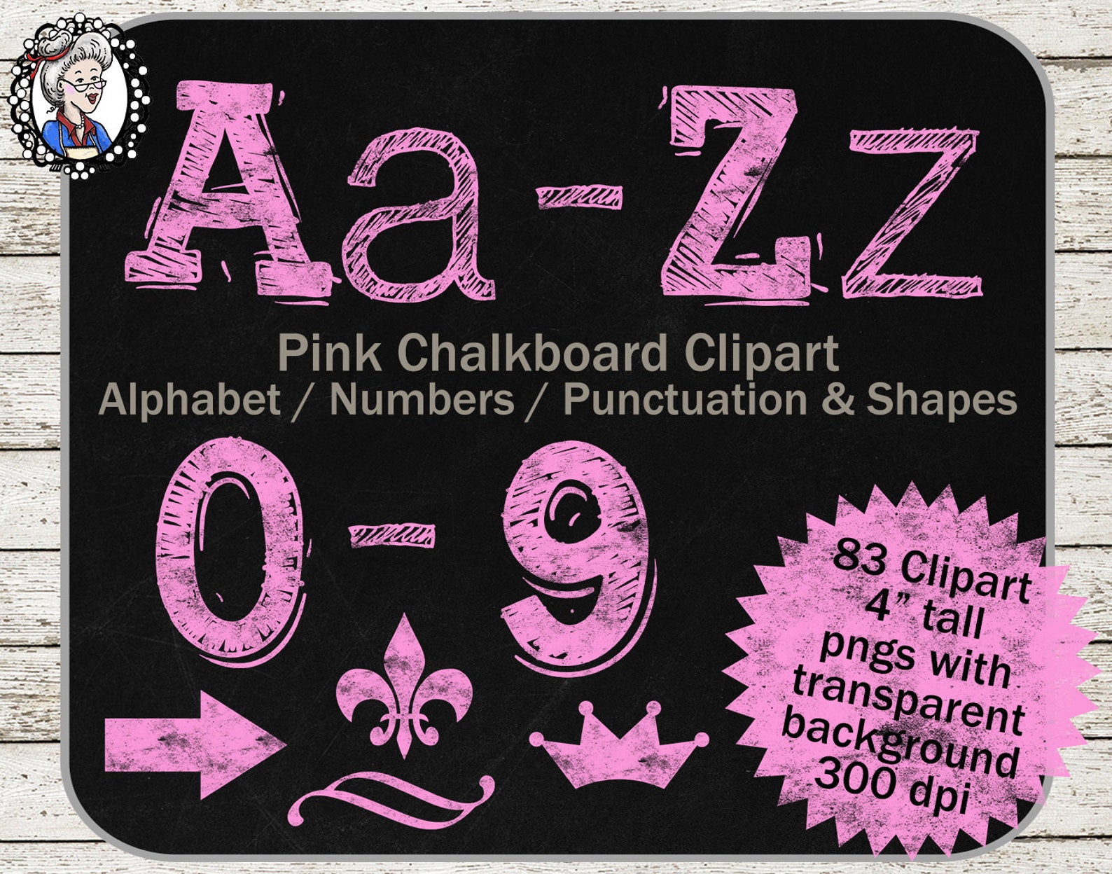 Chalk Alphabet Clipart: Digital Blackboard Alphabet Clip Art | Etsy