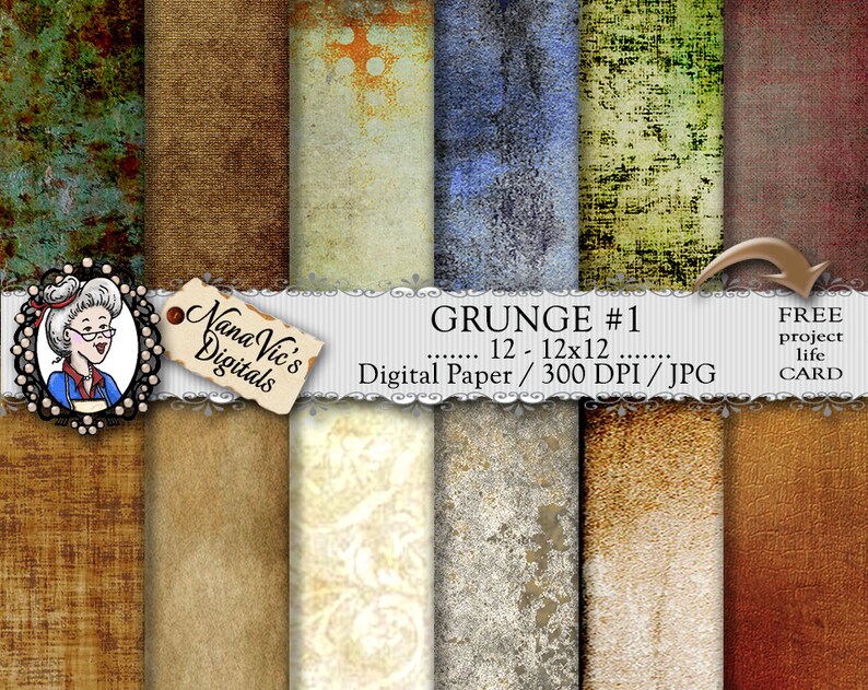 Grunge Digital Paper vintage distressed backgrounds grunge | Etsy