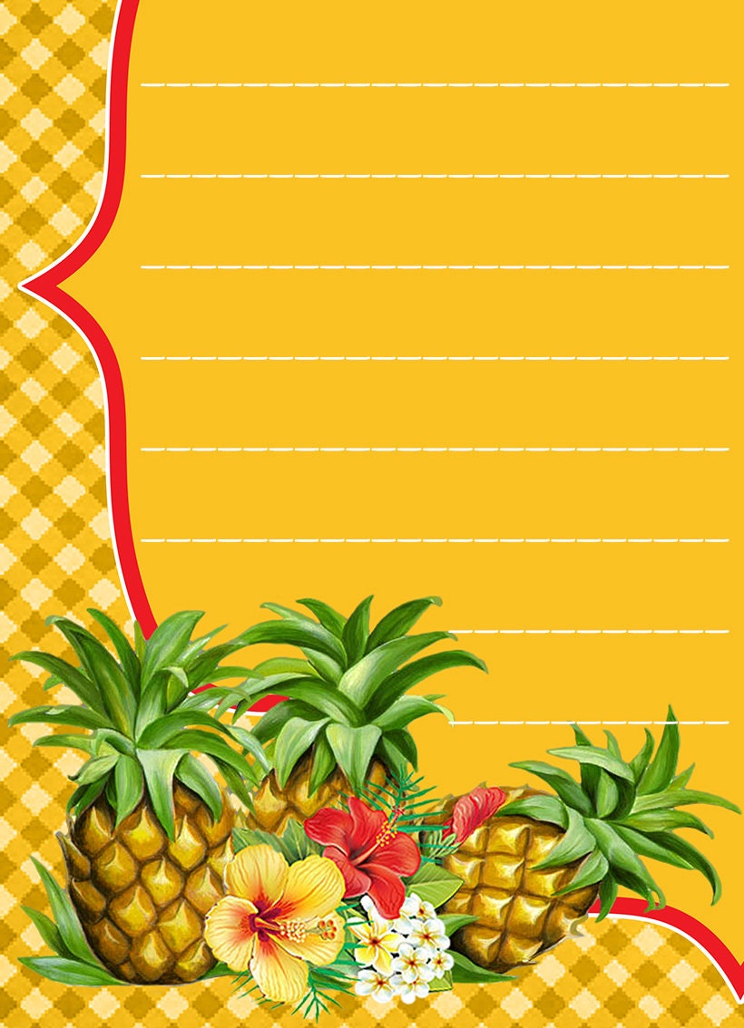 Pineapple Digital Paper Tropical Pineapple Photography - Etsy