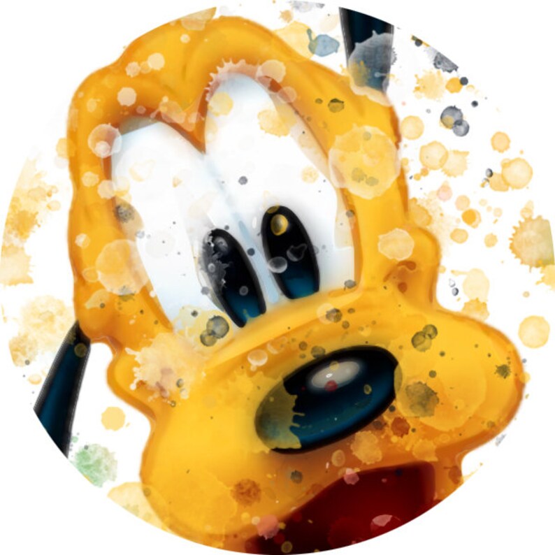 PLUTO PUP Digital Print Pluto Print Mickey's Dog Disney | Etsy