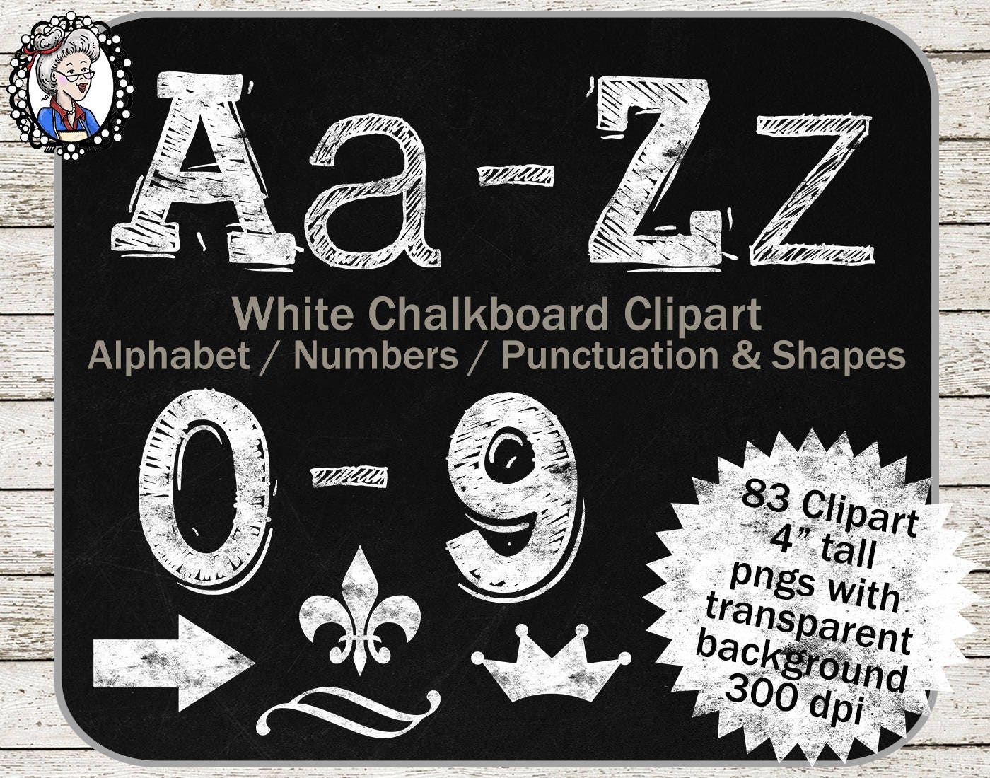 Blackboard Alphabet Clipart: Digital Chalk Alphabet Clip Art | Etsy ...