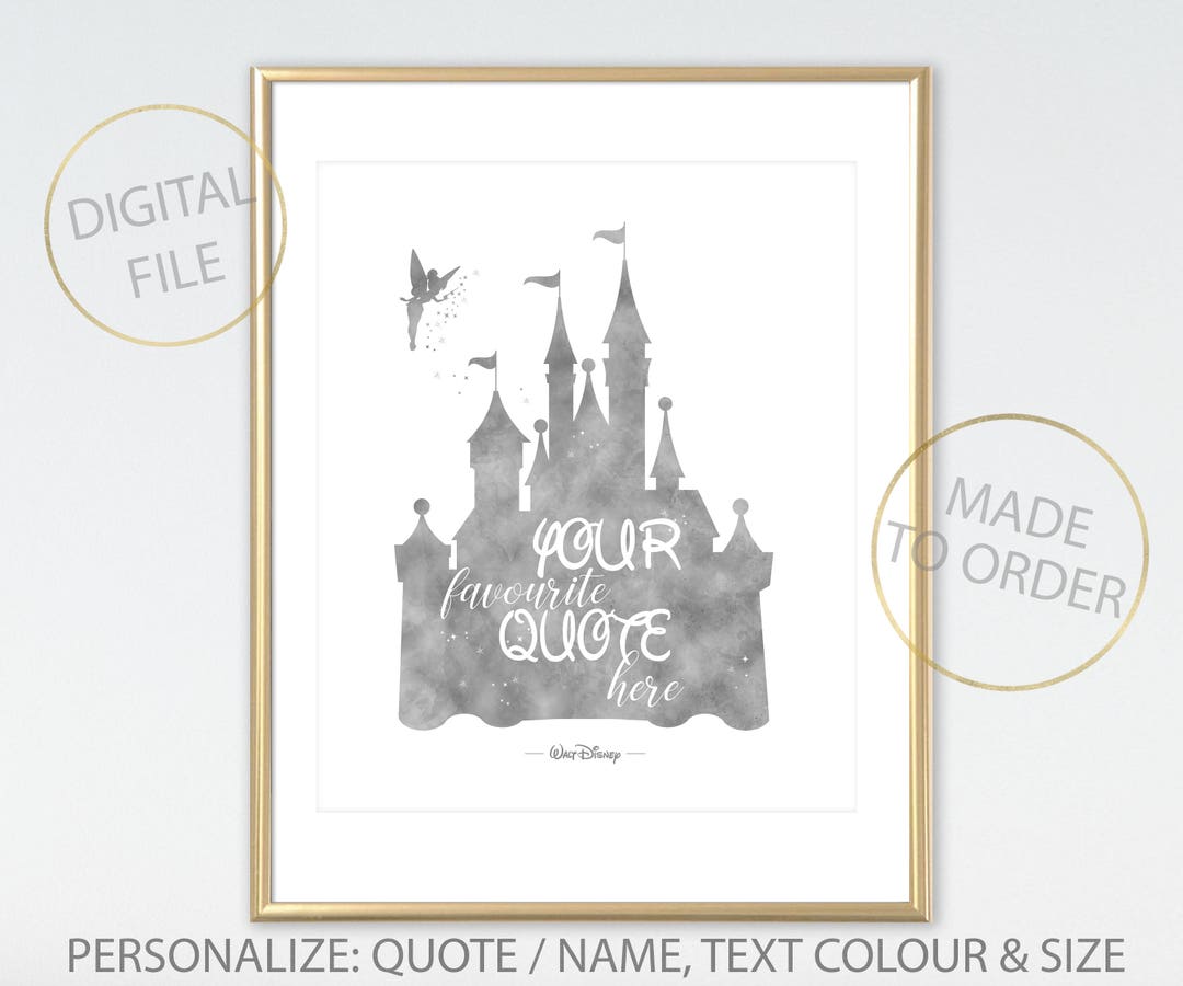 CASTLE Custom Quote: Your Choice, Printable, Personal Art Prints, Wall ...