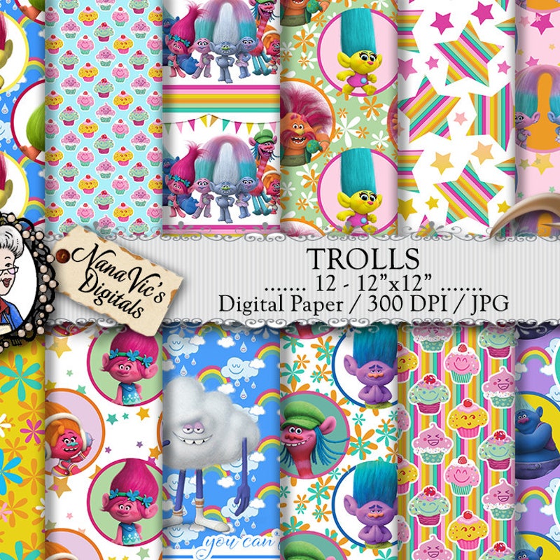 Trolls Backdrop - Etsy