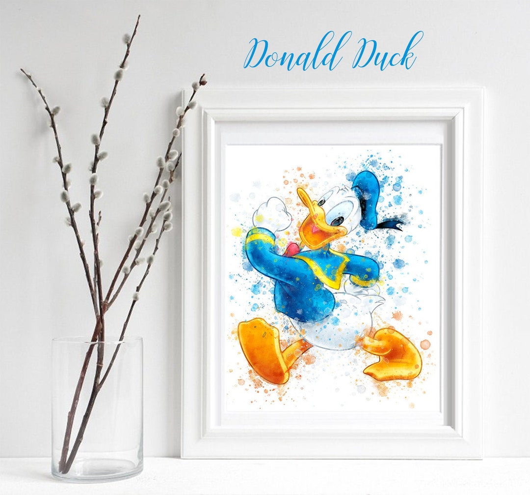 Donald Duck Digital Print, Donald Duck Cartoon Character Nursery ...