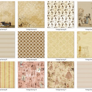 Sewing Digital Paper, Vintage Sewing, Stitches, Shabby Chic Sewing, Old ...