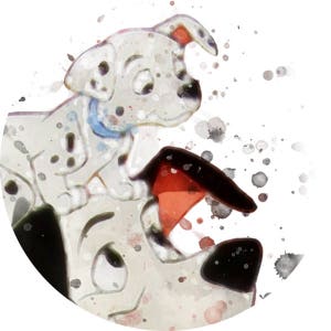 101 Dalmatians Nursery Print, Watercolor Dalmatians, Poster, Dogs Wall ...